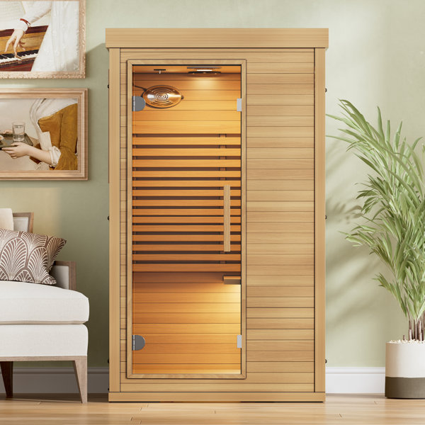 AMZGLORY Far Infrared Sauna Home Sauna Spa Room Low-emf Canadian Hemlock Wood 1000w Indoor ...